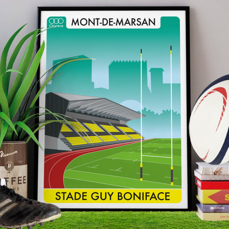 Affiche stade rugby Mont de Marsan - Chistera - Panenka